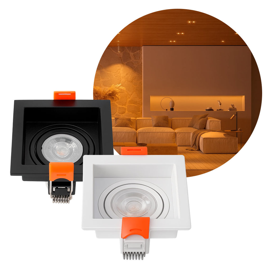 Spot Luminária de Teto Quadrado Embutir Loyo p/ LED MR11 Nordecor ST32