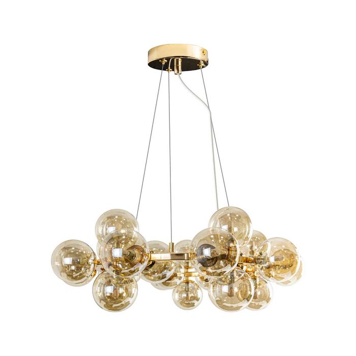 Pendente Halo 25 Globos de Vidro Bella Iluminação